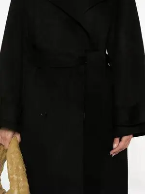 JOSEPH Double-breasted Wool-cashmere Blend Coat - Black