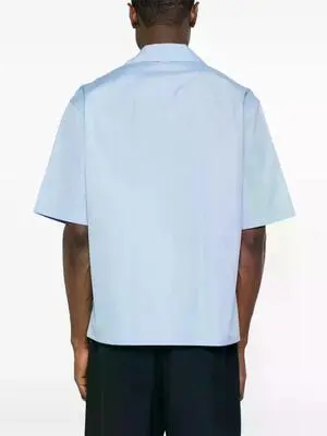 Marni Logo-print Poplin Shirt - Blue
