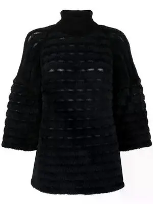 GENNY Roll-neck Textured-finish Jumper