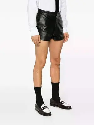 Gcds Thigh-length Leather Shorts