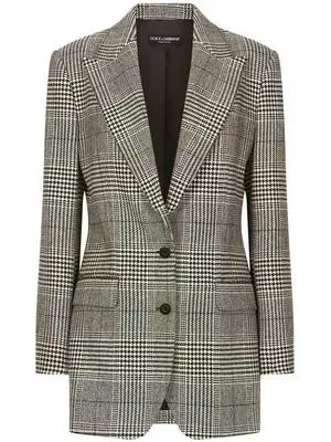 Dolce & Gabbana Glen-plaid Wool-cashmere Blazer