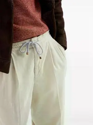 Brunello Cucinelli Pleat-detailing Cotton Trousers