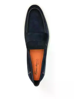 Santoni Suede Loafers - Blue