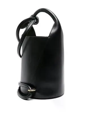 Jacquemus Le Petit Tourni Leather Bucket Bag - Black
