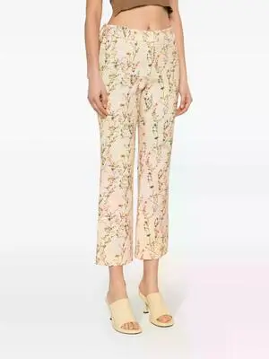 La DoubleJ 24/7 Floral Straight-leg Trousers