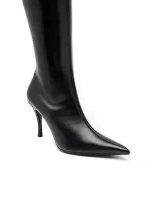 DIESEL® D-venus Logo-plaque Leather Boots