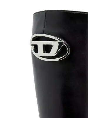 DIESEL® D-venus Logo-plaque Leather Boots