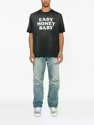 Amiri Distressed Straight-leg Jeans - Blue