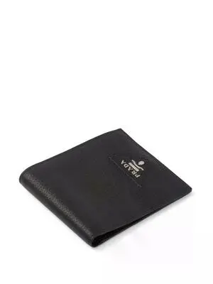 Prada Logo-plaque Bi-fold Wallet - Black
