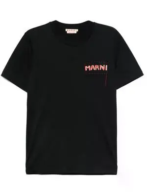 Marni Cotton Jersey T-shirt - Black