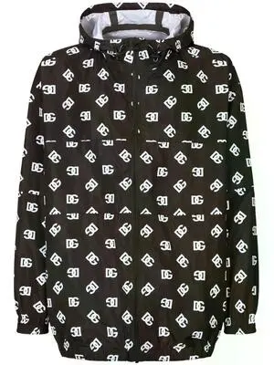 Dolce & Gabbana Monogram Print Hooded Jacket