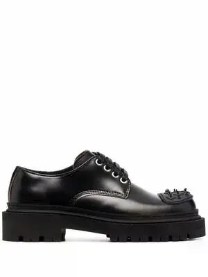 Camper Eki Spike-studded Leather Shoes - Black