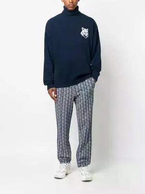 Maison Kitsuné Intarsia-knit Fox-head Wool Jumper