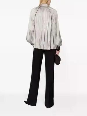 Alberta Ferretti Pleated Satin Shirt