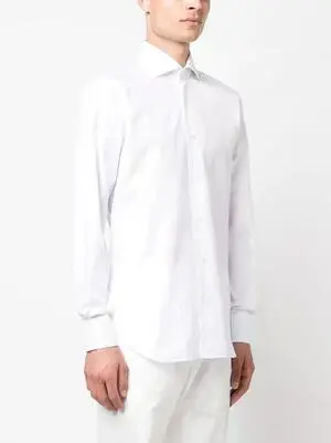 BARBA NAPOLI Spread-collar Cotton Shirt
