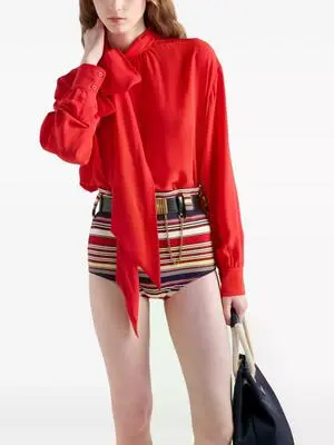Prada Scarf-detailed Blouse