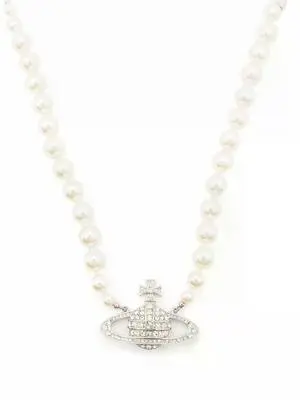 VIVIENNE WESTWOOD Orb-motif Pearl Necklace - Silver