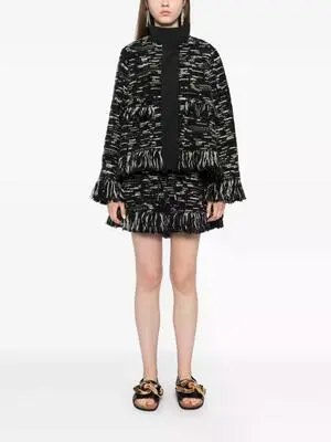Sacai Fringed-edge Knitted Jacket