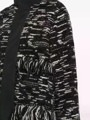 Sacai Fringed-edge Knitted Jacket