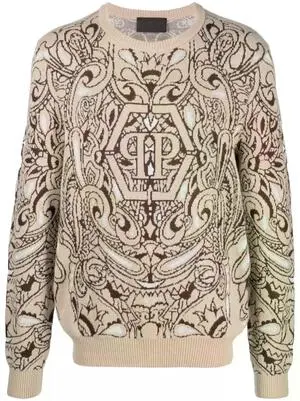 Philipp Plein Paisley Print Cashmere-silk Jumper