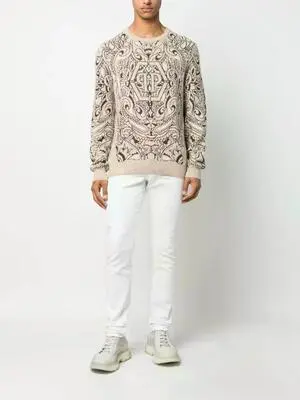 Philipp Plein Paisley Print Cashmere-silk Jumper