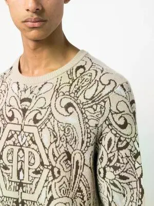 Philipp Plein Paisley Print Cashmere-silk Jumper