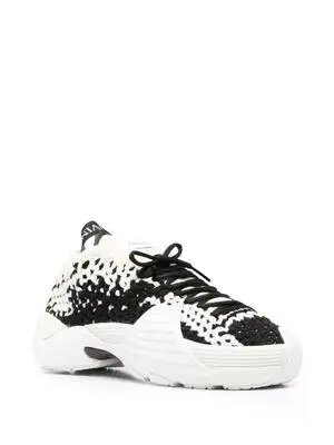 LANVIN Flash-x Crochet-knit Sneakers
