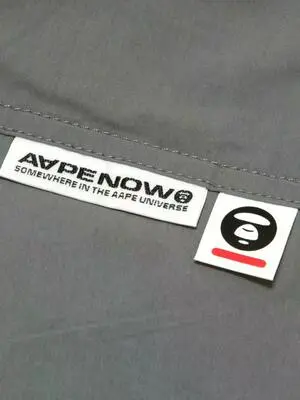 AAPE BY *A BATHING APE Logo-patch Shorts - Grey