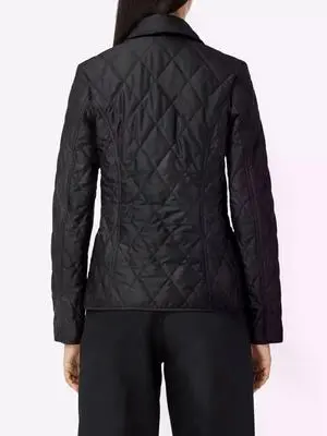 Burberry Diamond-quilted Fitted Jacket