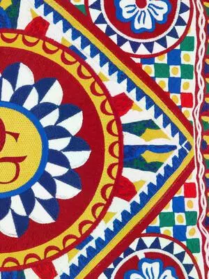 Dolce & Gabbana Embroidered Carretto-print Cushion