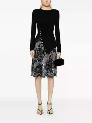 Ashish Sequin Mesh Skirt