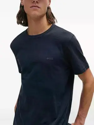 BOSS Logo-print Cotton T-shirt - Blue