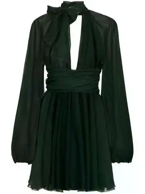 Dolce & Gabbana V-neck Silk Dress