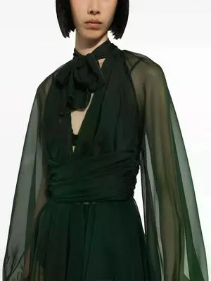 Dolce & Gabbana V-neck Silk Dress