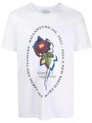 BALLANTYNE Graphic-print Cotton T-shirt - White
