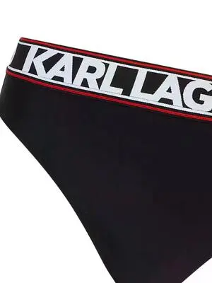 Karl Lagerfeld Logo Waistband Bikini Bottoms