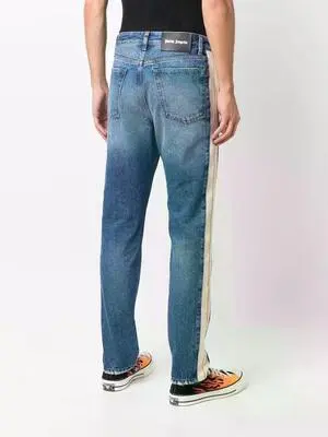 Palm Angels Side-stripe Straight-leg Jeans