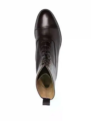 SCAROSSO Archie Lace-up Ankle Boots - Brown