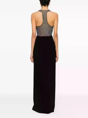 Max Mara Sequin-embellished Maxi Dress - Black
