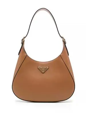 Prada City Leather Shoulder Bag - Brown