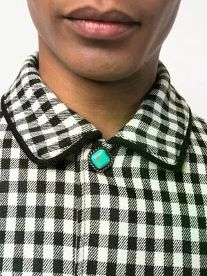 Roberto Cavalli Gingham-check Shirt-collar Jacket