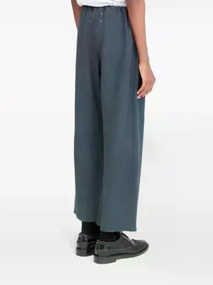 MAISON MARGIELA Wide-leg Cotton Track Pants - Blue