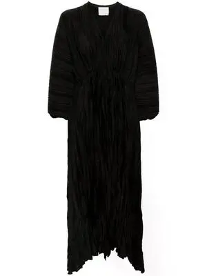 FORTE_FORTE Plissé-effect Satin Dress