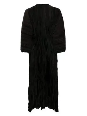 FORTE_FORTE Plissé-effect Satin Dress