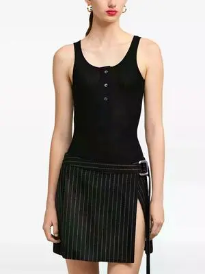 AMI Paris Ribbed Cotton Tank Top