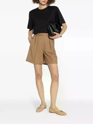 Max Mara Monogram-embroidered Cotton T-shirt - Black