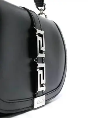 Versace Greca Goddess Leather Shoulder Bag