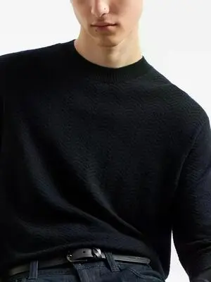 Emporio Armani Chevron-knit Sweater