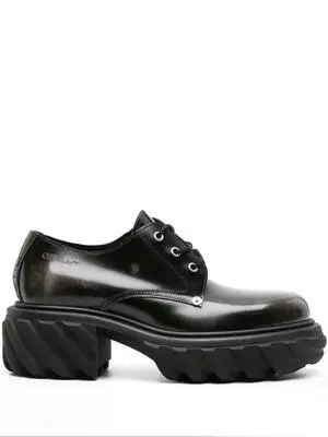 Off-White Exploration Patent Leather Derby Shoes - Grey