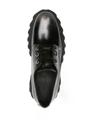 Off-White Exploration Patent Leather Derby Shoes - Grey